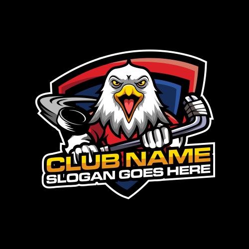 Eagle mascot logo sport Royalty Free Vector Image