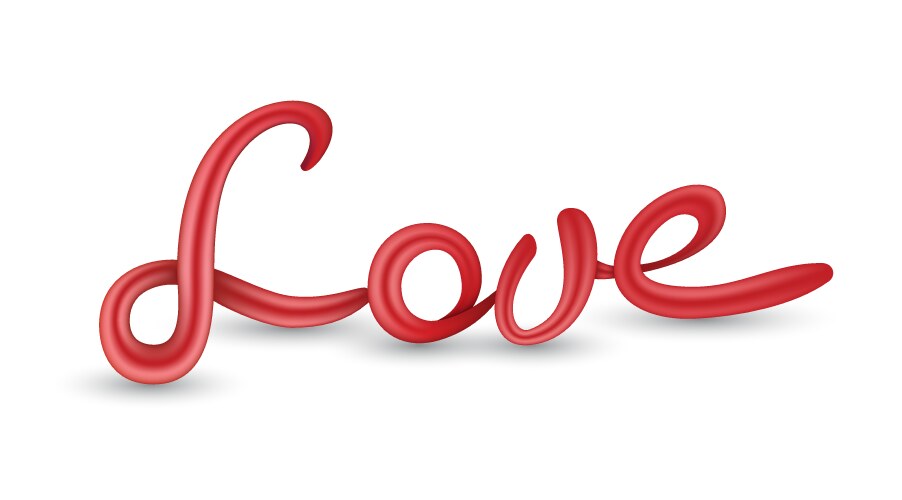 Red word lettering Royalty Free Vector Image - VectorStock