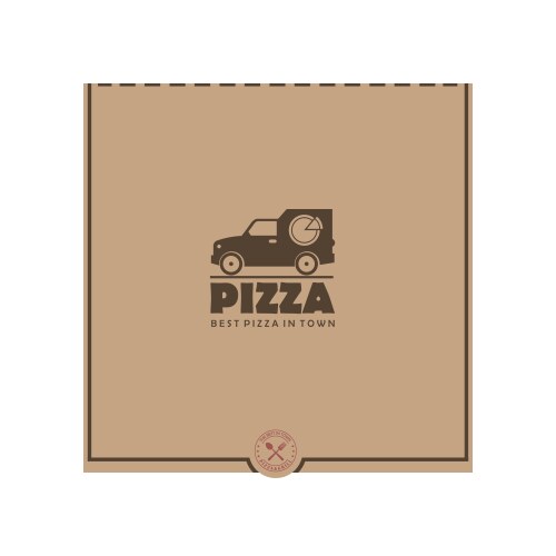 Ready to print 5 pizza food packaging box layout Vector Image