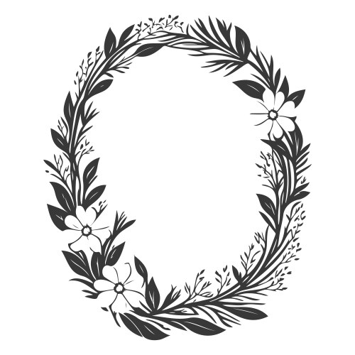Oval Flower Border Vector Images (over 3,300)