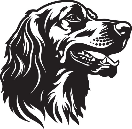 Rhodesian - black and white Royalty Free Vector Image