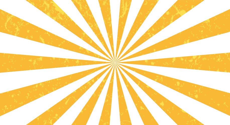 Ray retro background yellow colored rays stylish Vector Image