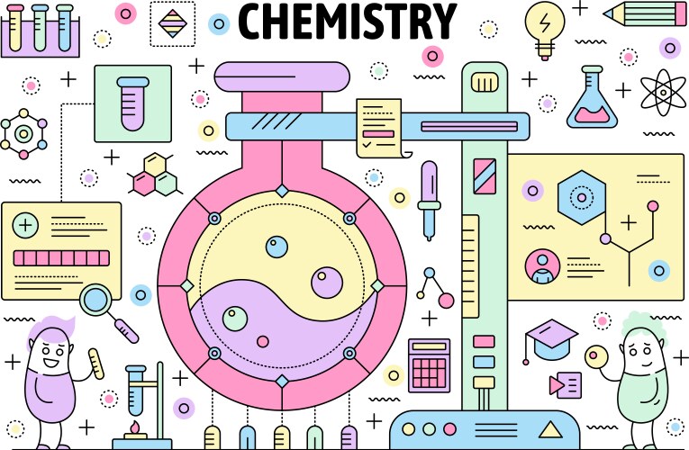 Chemistry infographics set Royalty Free Vector Image