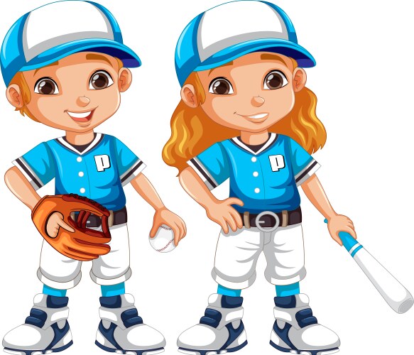 Baseball player cartoon character Royalty Free Vector Image