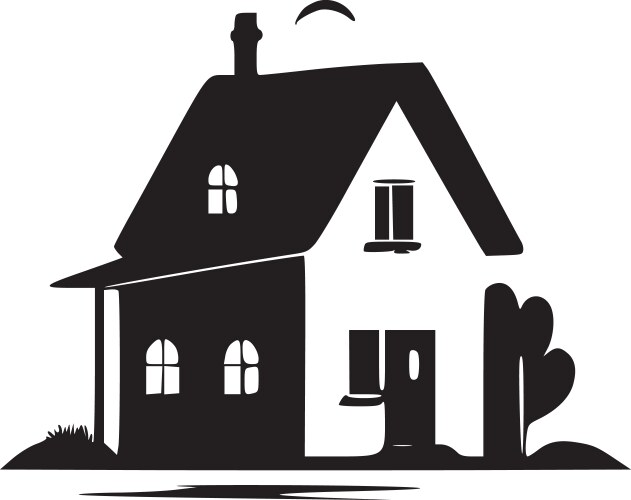 House Black and White Cartoon Vector Images (over 59,000)