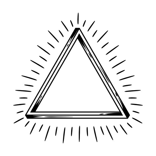 Penrose impossible tribar triangle engraving Vector Image