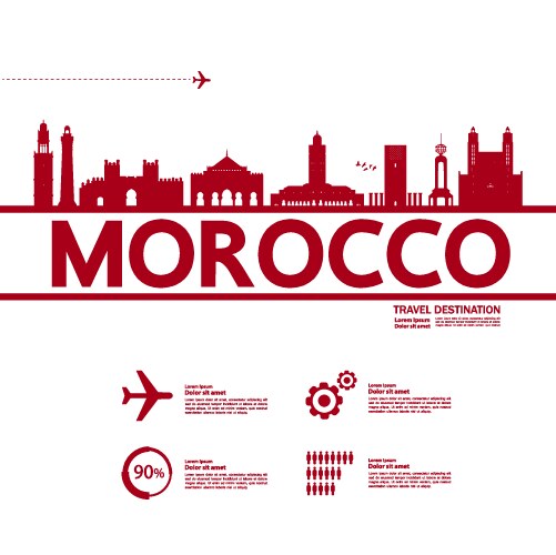 Travel and tourism locations Royalty Free Vector Image