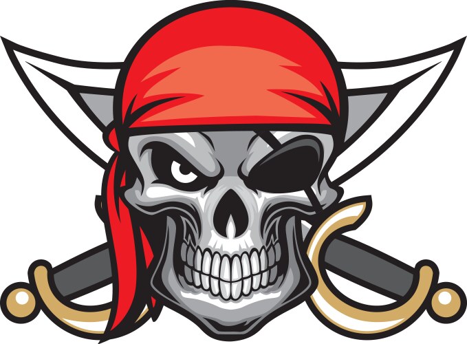 Pirate head Royalty Free Vector Image - VectorStock
