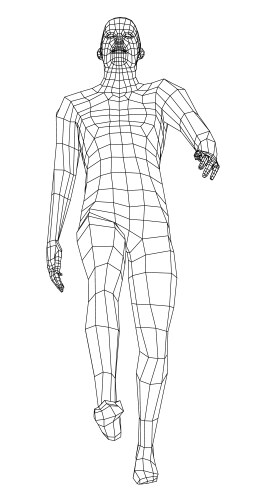 Wireframe walking man Royalty Free Vector Image