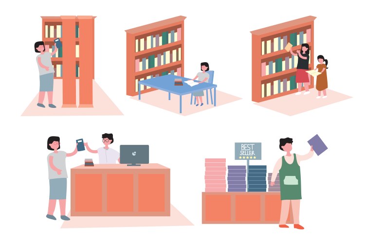 Library Scene Vector Images (over 1,800)