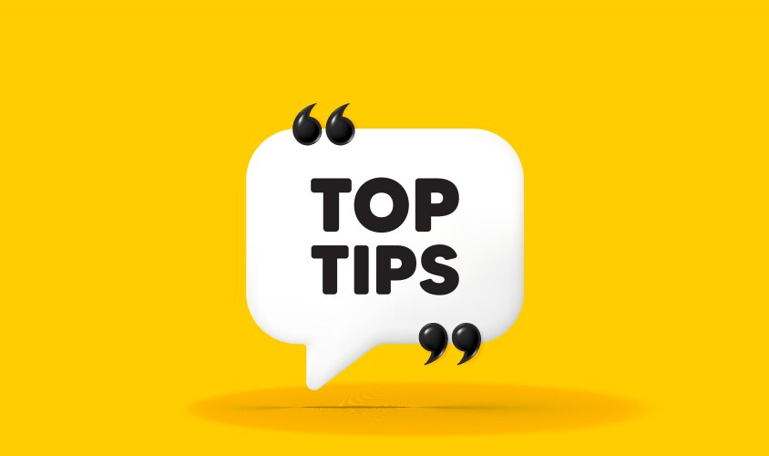 Top tips symbol education faq sign chat speech Vector Image