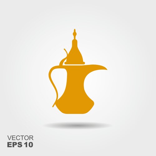 Coffee pot arabic Royalty Free Vector Image - VectorStock