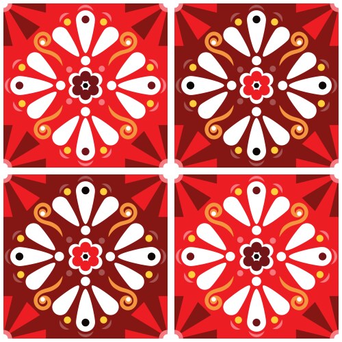 Mexican tiles seamless pattern - big set Vector Image