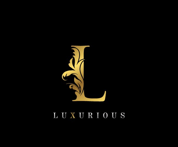 Letter l beauty women face logo design Royalty Free Vector