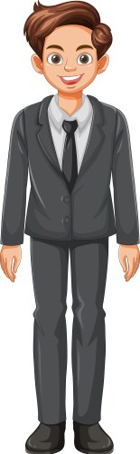 A student in suit Royalty Free Vector Image - VectorStock