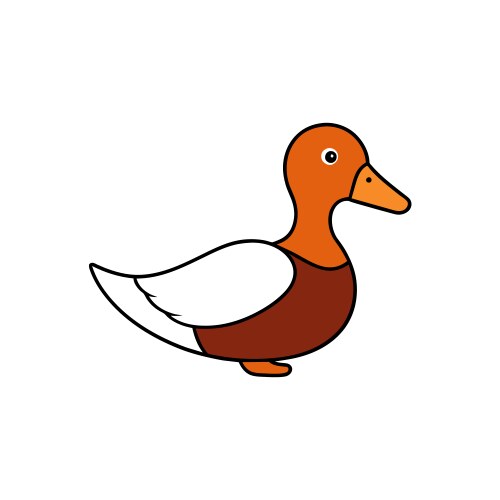 Canvasback duck flies icon Royalty Free Vector Image