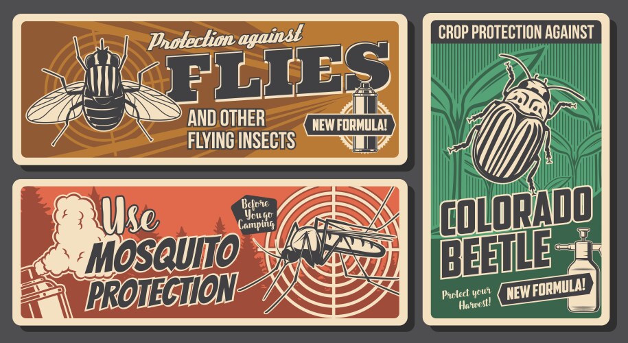 Mosquito and pest control banner Royalty Free Vector Image