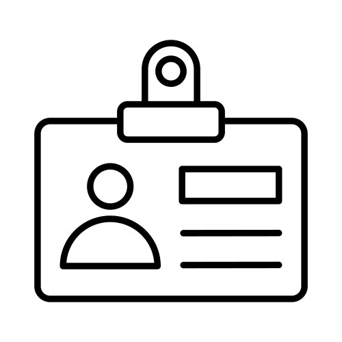 Student id card design entry pass icon in modern Vector Image