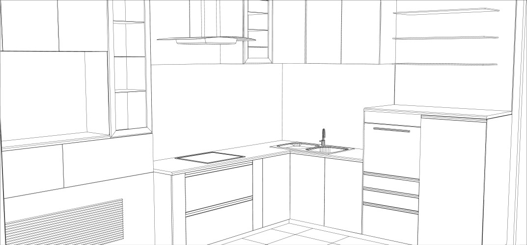 Computer aided design systems blueprint scheme Vector Image