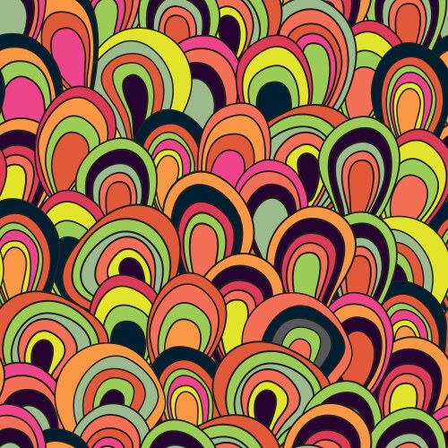 Psychedelic circular optical pattern with trendy Vector Image