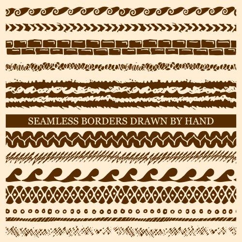 Seamless hand drawn pattern doodles Royalty Free Vector