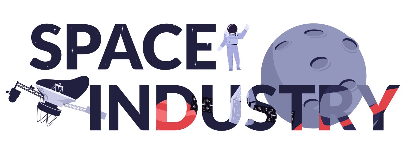Spacecraft and space industry Royalty Free Vector Image