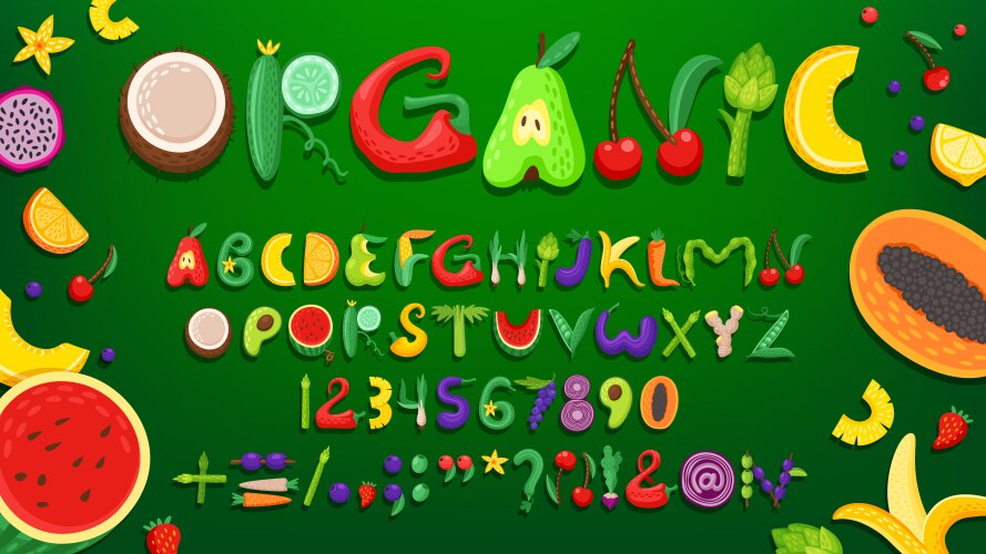Vegetable Alphabet Vector Images (over 4,000)