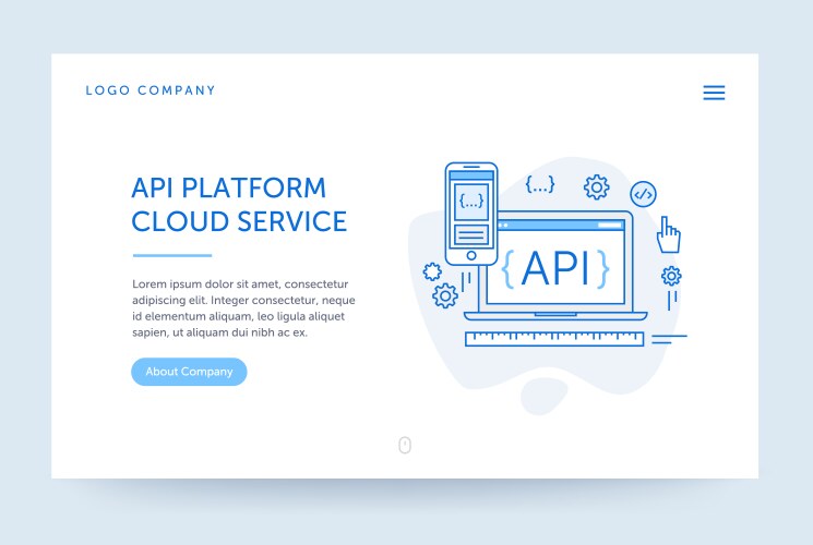 Api interface Royalty Free Vector Image - VectorStock