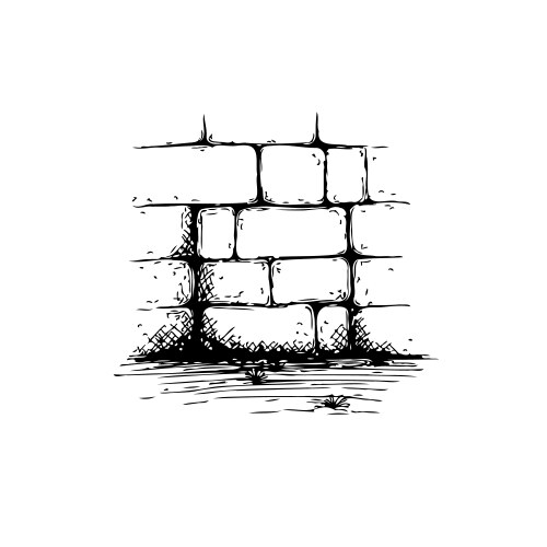 brick wall background drawing