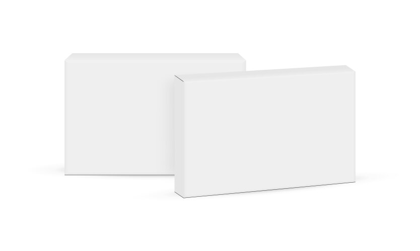 Two blank cardboard display boxes mockups side vie