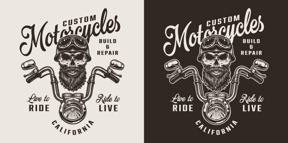 Motorcycle Mustache Biker Vector Images (over 190)