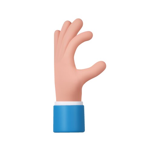 3d cartoon character hands give and take money Vector Image