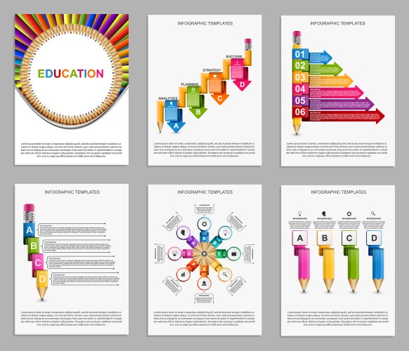 Education infographic design template rocket Vector Image Education infographic design template rocket Vector Image