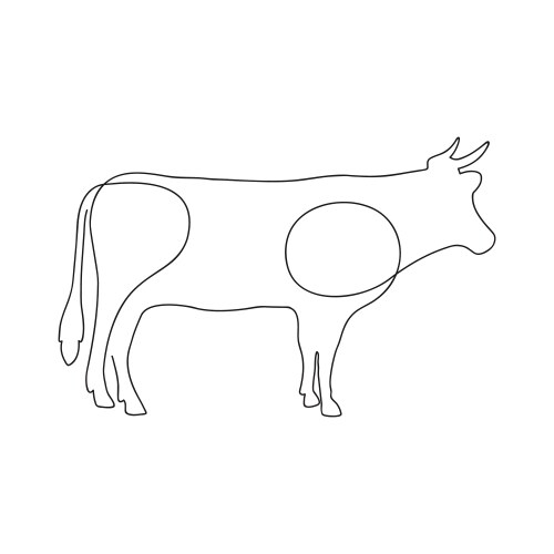 Cow Line Drawing Vector Images (over 7,100)