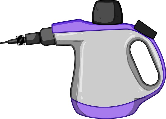 Clean steam cleaner cartoon Royalty Free Vector Image