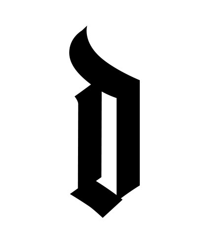 Letter d in gothic style alphabet the symbol Vector Image