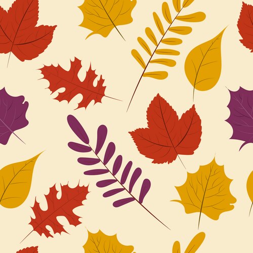 Hand drawn fall seamless pattern autumn botanical Vector Image