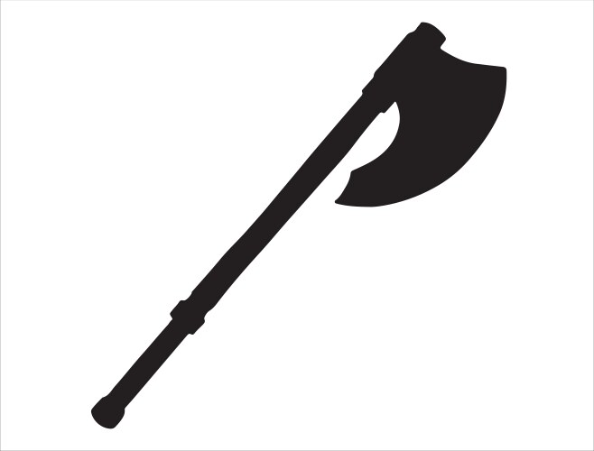 Axe silhouette art Royalty Free Vector Image - VectorStock