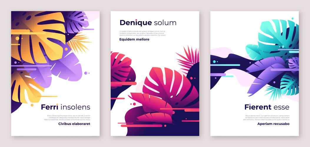 Cover with colorful tropical decor for book Vector Image