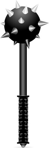 Medieval Iron Mace Royalty Free Vector Image - VectorStock