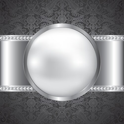 Royal background with silver frame Royalty Free Vector Image
