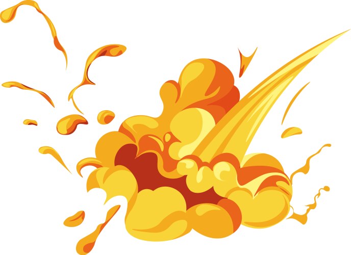 Explosions set fire explosion effect watercolor Vector Image