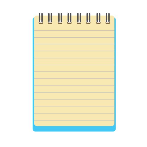 Stripped notebook paper cartoon Royalty Free Vector Image