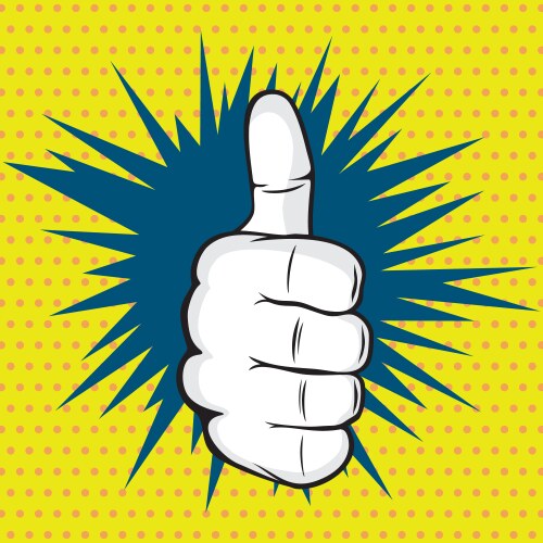 Popart fist3 Royalty Free Vector Image - VectorStock