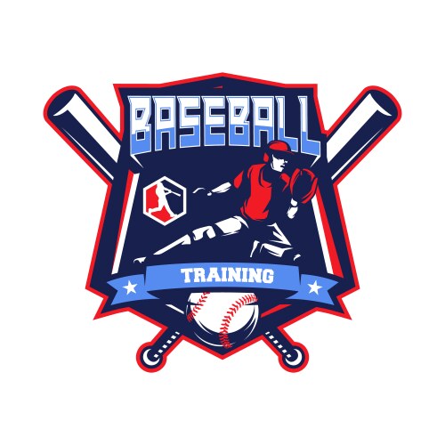 Baseball logo design Royalty Free Vector Image
