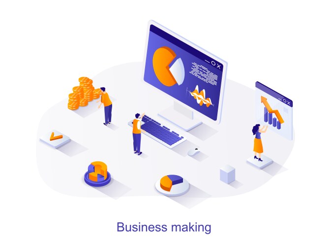 Cheese making isometric poster Royalty Free Vector Image