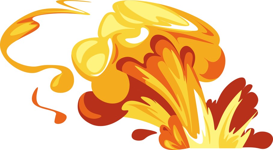 Explosion and fire for game Royalty Free Vector Image