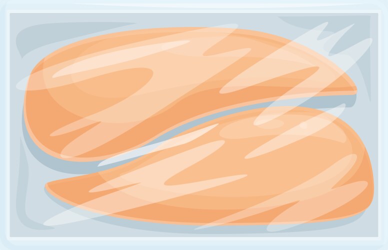 Cartoon salmon fillets and slices Royalty Free Vector Image