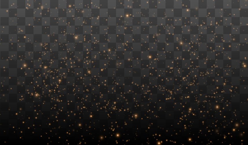 Gold light effect glitter particles Royalty Free Vector