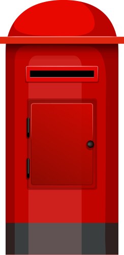 Watercolor hand drawn post box Royalty Free Vector Image